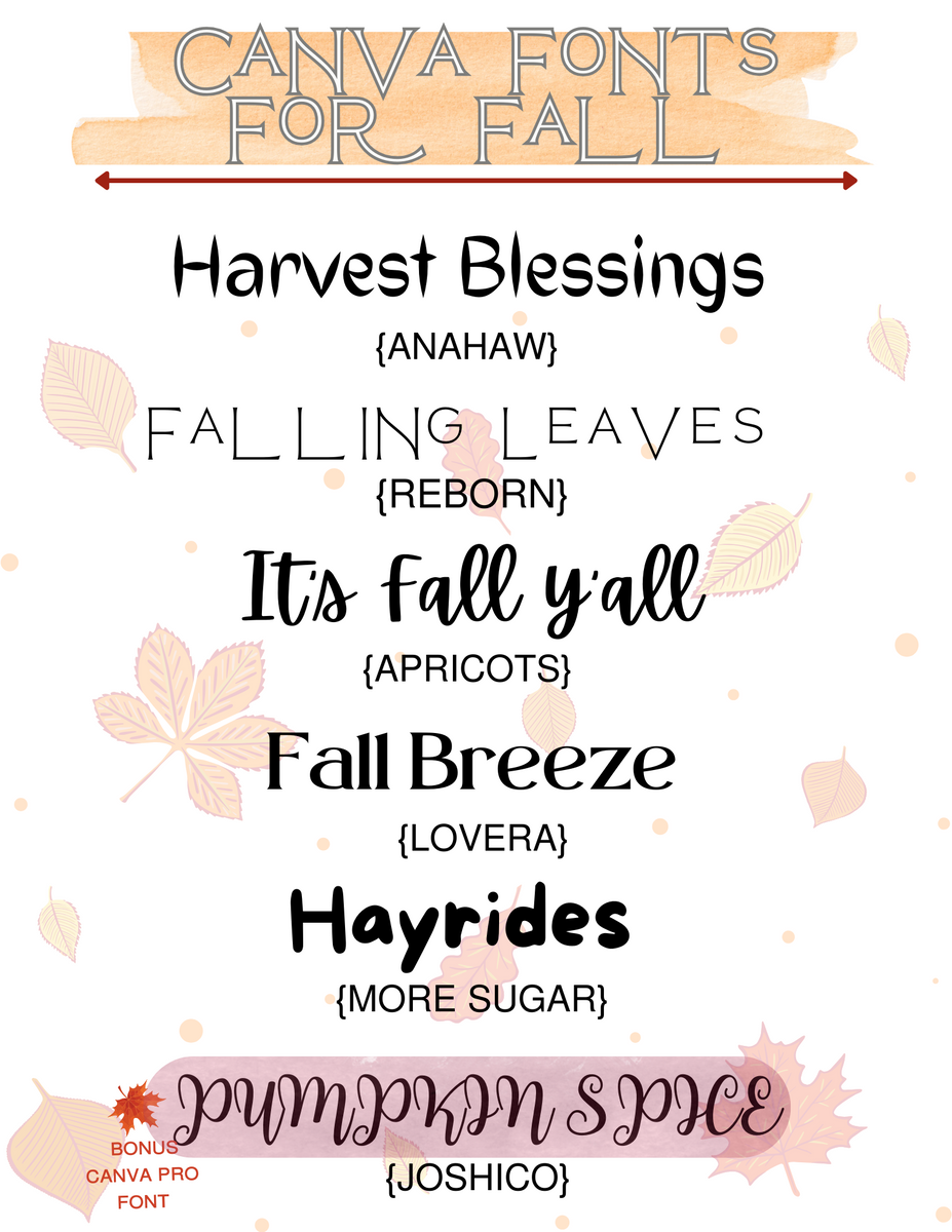 Canva Fonts for Fall Free Download – Soul Happy