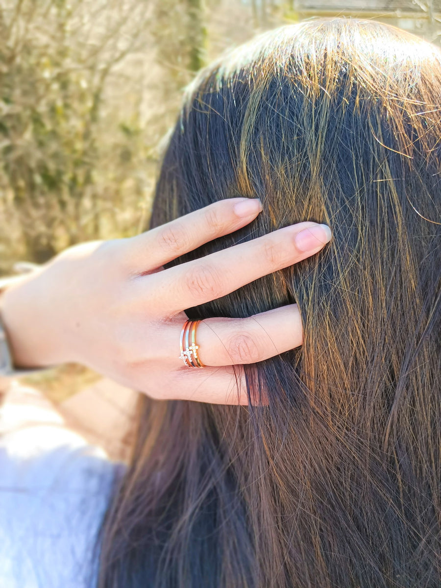 Trinity Cross Stackable Rings – Soul Happy